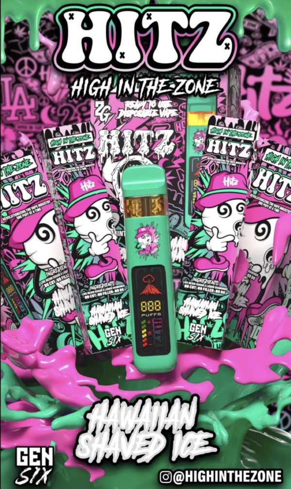 Hitz Hawaiian Shaved Ice Gen6 Disposable - High In The Zone